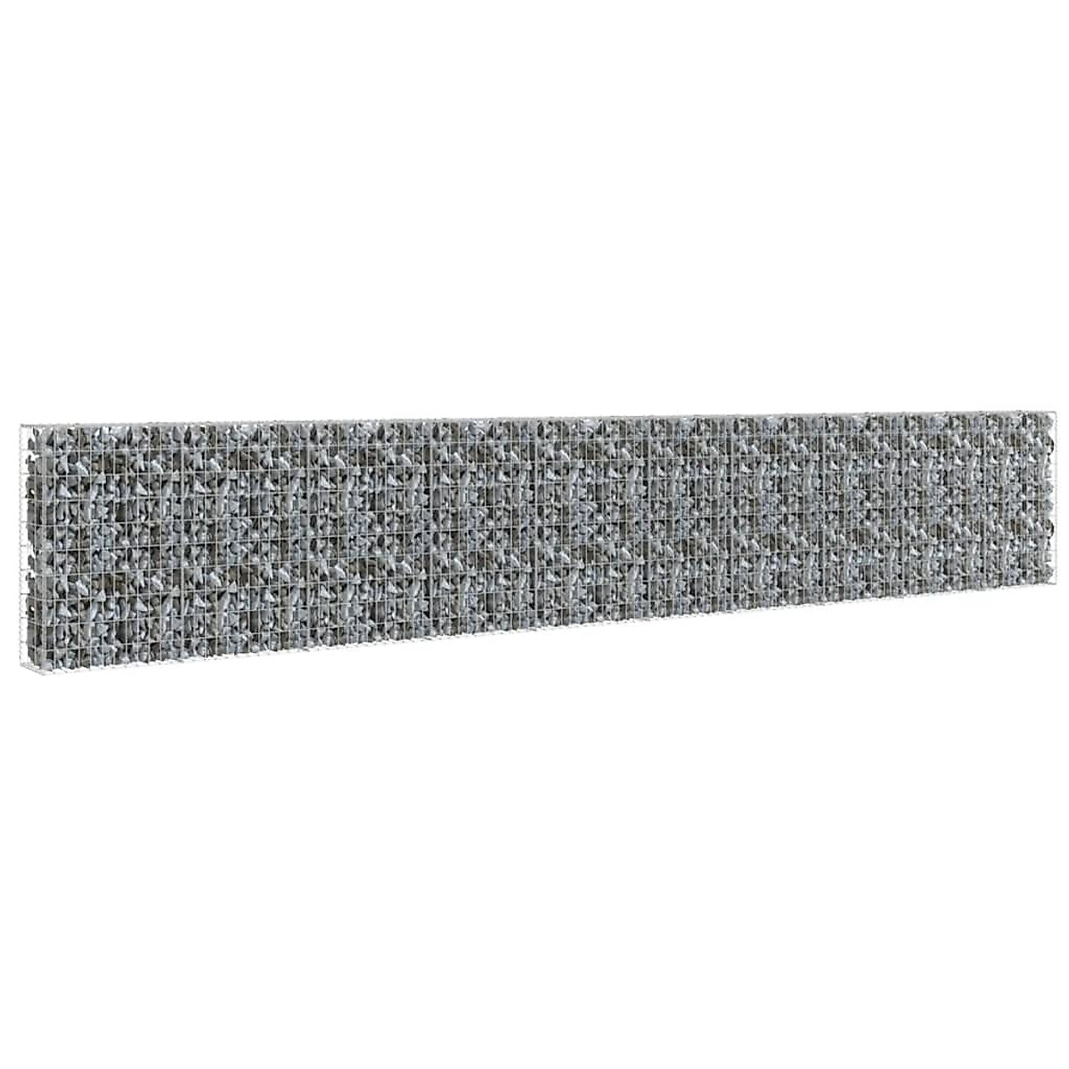 Gabion Wall with Covers,Garden Fence Border,Portable Fence,Privacy Fence,Fencing for Yard,Private Fence,Garden Fence for Dogs,for Patio,Backyard,Outdoor Pool,Porch,Galvanized Steel 236"x11.8"x39.4"