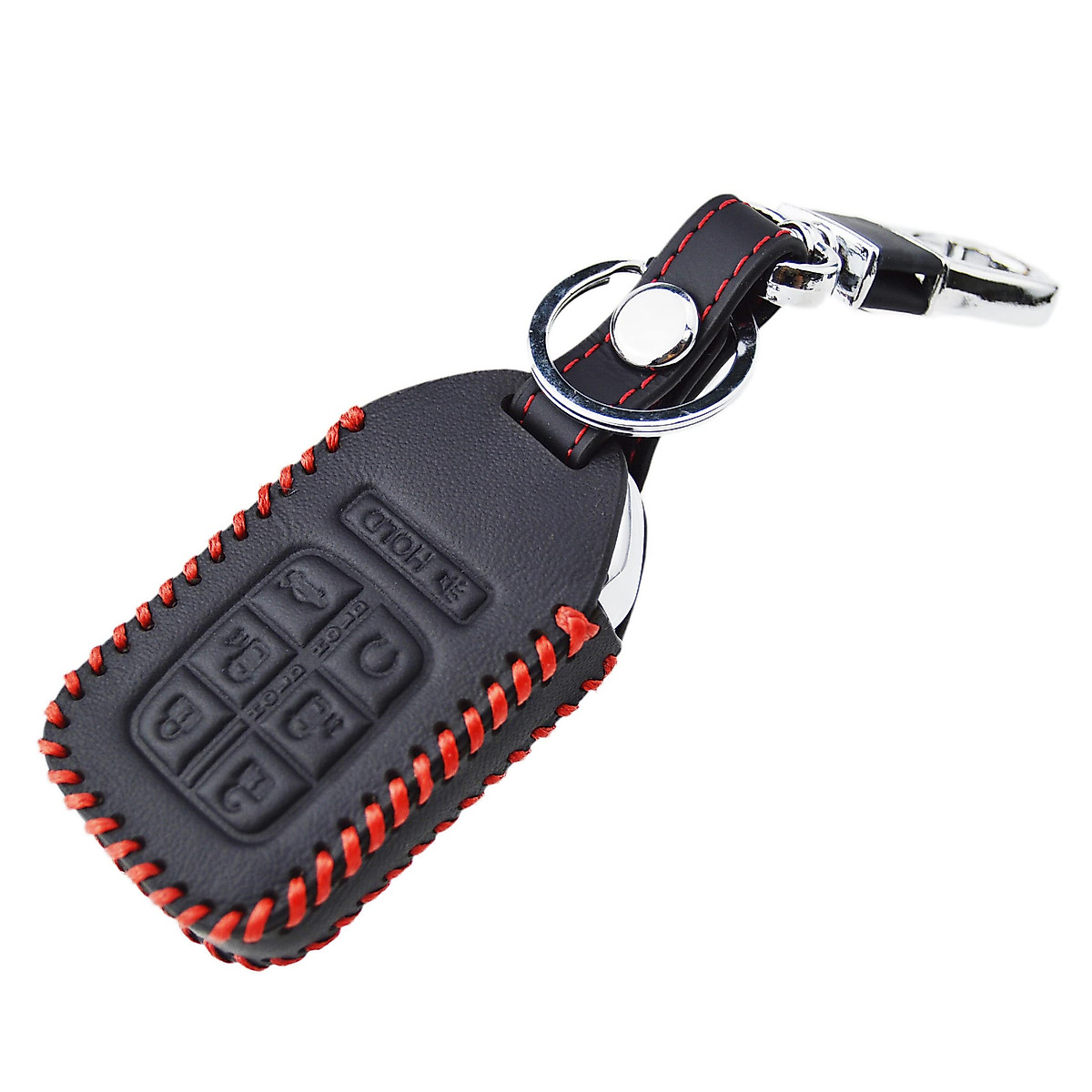 Handmade Stitching Leather Key Cover for Honda Odyssey Elite Ex 7 Buttons 2024 2023 2022 2021 2020 2019 2018..