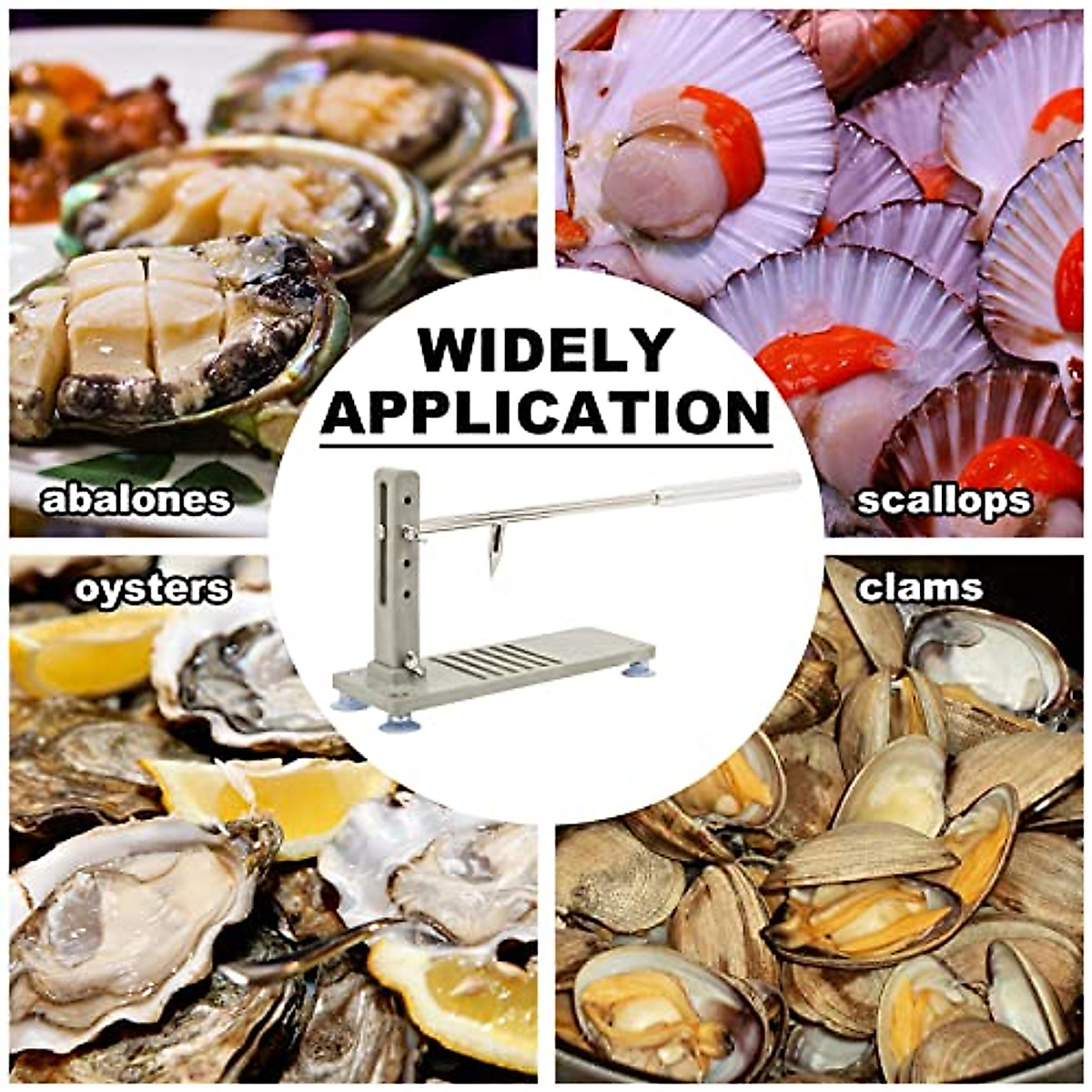 Patioer Oyster Shucker, Oyster Opener Tool Set, Oyster Clam Opener Machine with Oyster Shucking Knife Set, Gloves and G-Clip