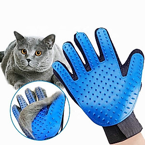 Dog and Cat Self Cleaning Slicker Brush & Pet Hair Removal Gloves for Cats and Dogs - Great for Deshedding/Grooming - Perfect for Long and Short Pet Hair - Great for Pets With Sensitive Skin