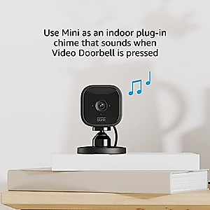 Blink Video Doorbell (White) + Mini Camera (Black) with Sync Module 2 | Two-Way Audio, HD Video, Motion and Chime Alerts | Alexa Enabled