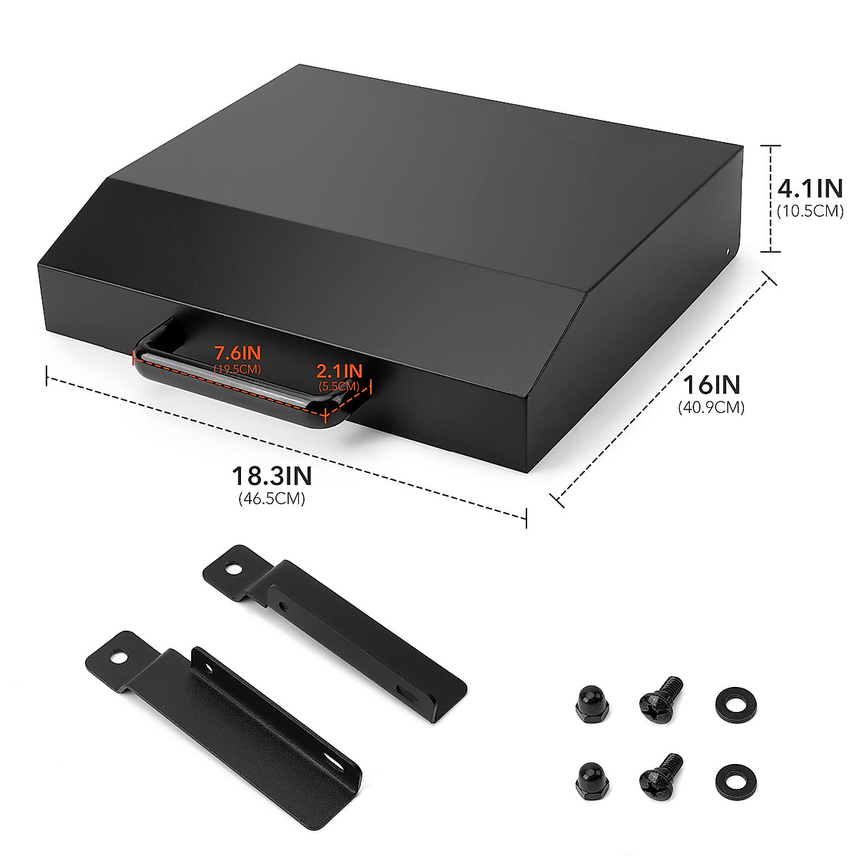 Stanbroil Hard Cover Hood for Blackstone 17 Inches Front Grease Table Top Griddle, Black