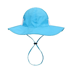 Baby Sun Hat Boys Girls Bucket Hat Sun UPF 50+ Protection Hats Wide Brim Kid Beach Summer Cap (Blue, 4~10Years)