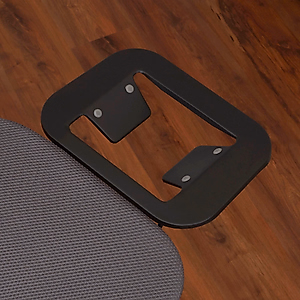 Household Essentials Deluxe Matte Black Ironing Board with Mesh Steel Top, 4 Durable Hex Legs, Heat-Resistant FiberTech Cover and (6 MM) Fiber Pad