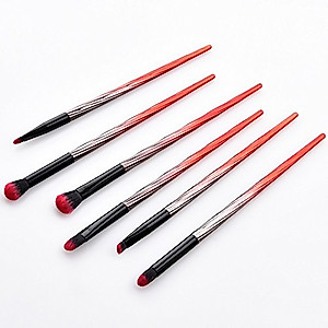 Glitter Brushes for Makeup 6Pcs Pro Makeup Brushes Set Foundation Powder Eyeshadow Eyeliner Lip Brush Tool Natural Hair Brush