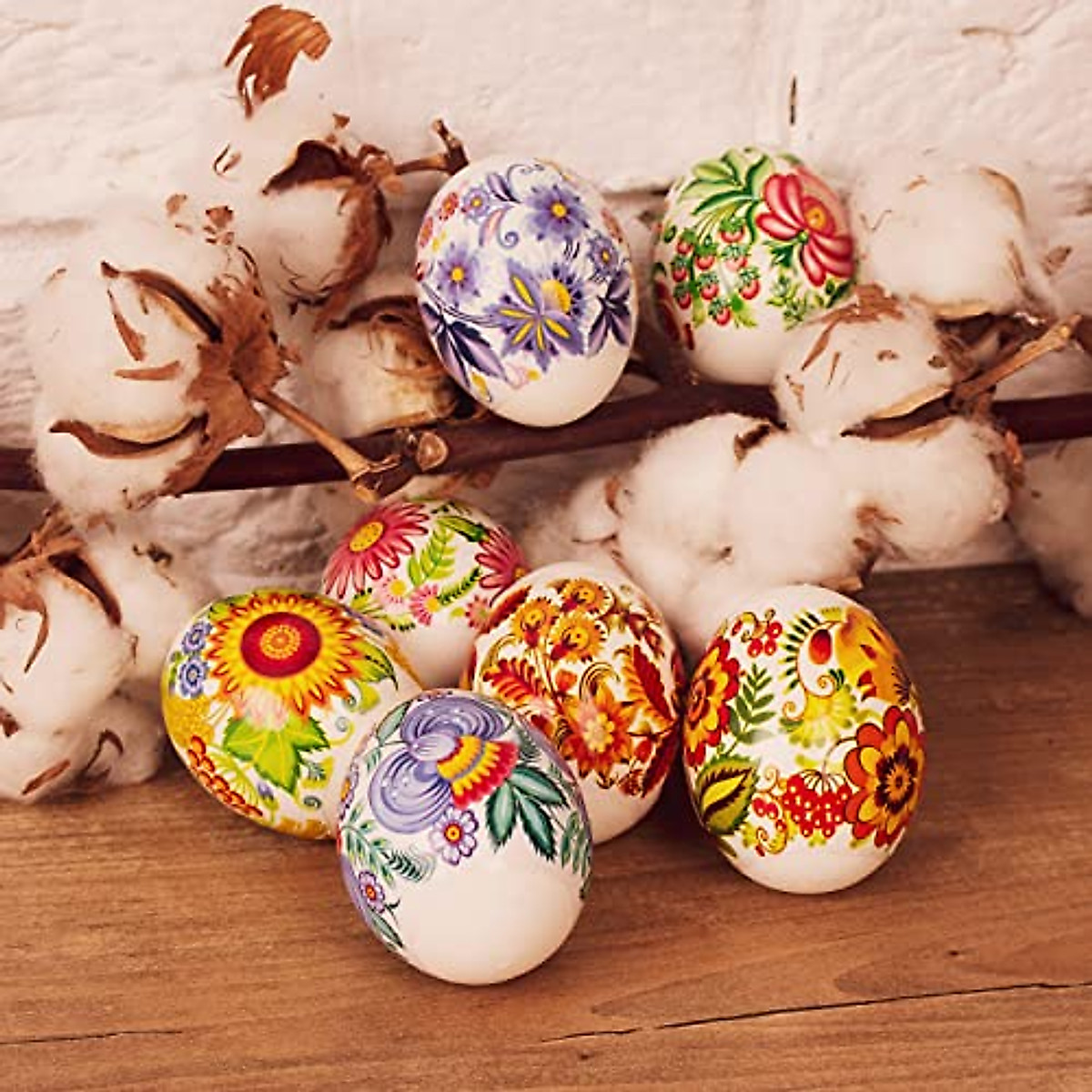 LOVARE Lot 7 Heat Shrink Wrap Sleeve Decoration Easter for 49 Eggs Flowers, Icons by QG group