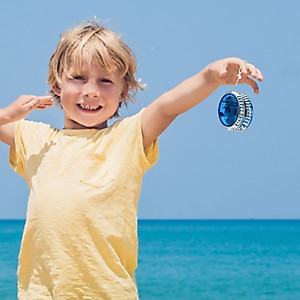 Yoyo Kids Magic Yoyo Professional Yoyo 1.57x2.36 Inch Led Plastic Trick Yoyo Cartoon Responsive Yoyo Portable Yoyo for Kids Adults Blue