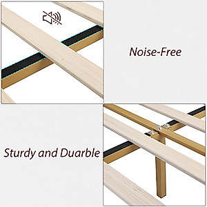 BOTLOG Full Bed Frame with Headboard, Platform Bed Frame Full Size with Wooden Slats Support, Easy Assembly, Noise-Free, No Box Spring Needed (Full)