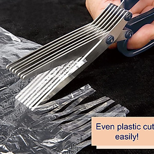 Sunstar Stationery S3711455 7-Blade Shredder Scissors, 7.9 inches (200 mm), Black