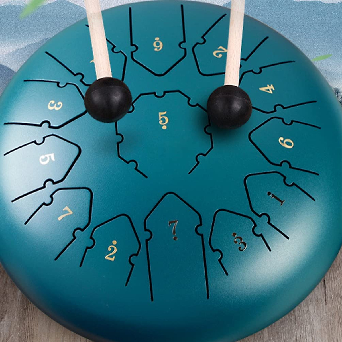 Vaguelly 6 Sheets Ethereal Drum Sticker Tool Stickers Scale Paper Appendix