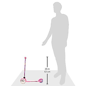 My Little Pony Self Balancing Kick Scooter with Light Up Wheels, Extra Wide Deck, 3 Wheel Platform, Foot Activated Brake, 75 lbs Limit, Kids & Toddlers Girls or Boys, for Ages 3 and Up