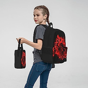 ORPJXIO Backpack 3 Piece Set The Seven Anime Deadly Sins Laptop Backpack Pencil Case Lunch Bag Combination For Travel Work Camping