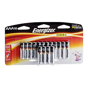 Energizer Alkaline Batteries Size Aaa 1.5 V Pack / 16