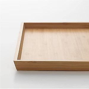 OSTBIT Serving Tray Bamboo Food Organizer Solid Wood Trays 25x33 cm