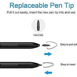 Active Stylus Pen for Dell Inspiron/5406/5410/7300/7306/7405/7500/5485/5482/5490/7390/7590/7586/7386/5485, Latitude 3120/7220/3390 (Not for All Dell, Check Suitable Model Before Order)