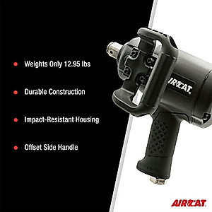 AirCat Pneumatic Tools 1870-P 1-Inch Super Duty Composite Pistol Grip Impact Wrench 2,100 ft-lbs