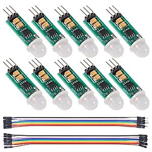 AEDIKO 10pcs HC-SR505 Human Motion Sensor Mini Infrared PIR Detector Switch Module High Power High Efficiency Digital Measurement for DIY Electronic Practice