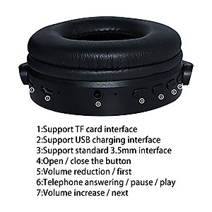 Turquoise Wolf Mobile Wireless Bluetooth Customized Over Ear Headphones Black