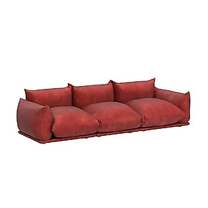 TIFLON Modular Sectional Sofa,104inch Minimalist Sofa Couch,Convertible Couch, Lovesofa Chenilleyarn 3 Seater Modern Living Room Sofa Sets for Office House-Red