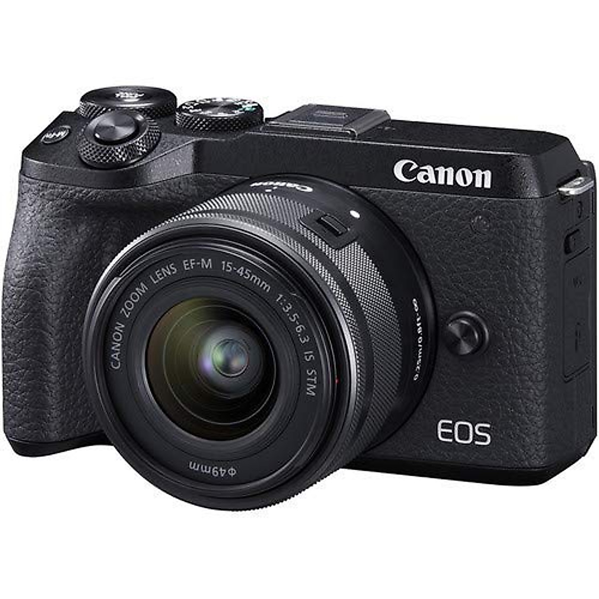 Canon EOS M6 Mark II Mirrorless Digital Camera with 15-45mm Lens and EVF-DC2 (Black) International Model (Renewed)