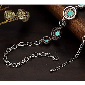 Suyi Long Pendant Turquoise Y Necklace for Women Bohemian Handmade Beaded Necklace jewelry Drop-shaped Turquoise1