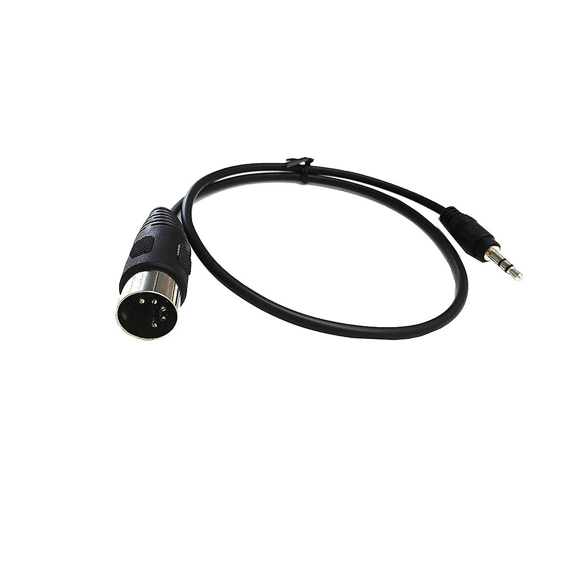 SinLoon 5-Pin DIN-Male Cable, 5 Pin Din Plug to 3.5mm(1/8in) TRS Stereo Male Jack Stereo Audio Cable for Playing The Musical Instrument Signal Output (0.5m,3.5M-5 DIN M)