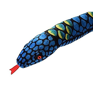 A-cool Giant Boa Constrictor Stuffed Animal Soft Snake Plush Toy (Blue（70"=180CM）)