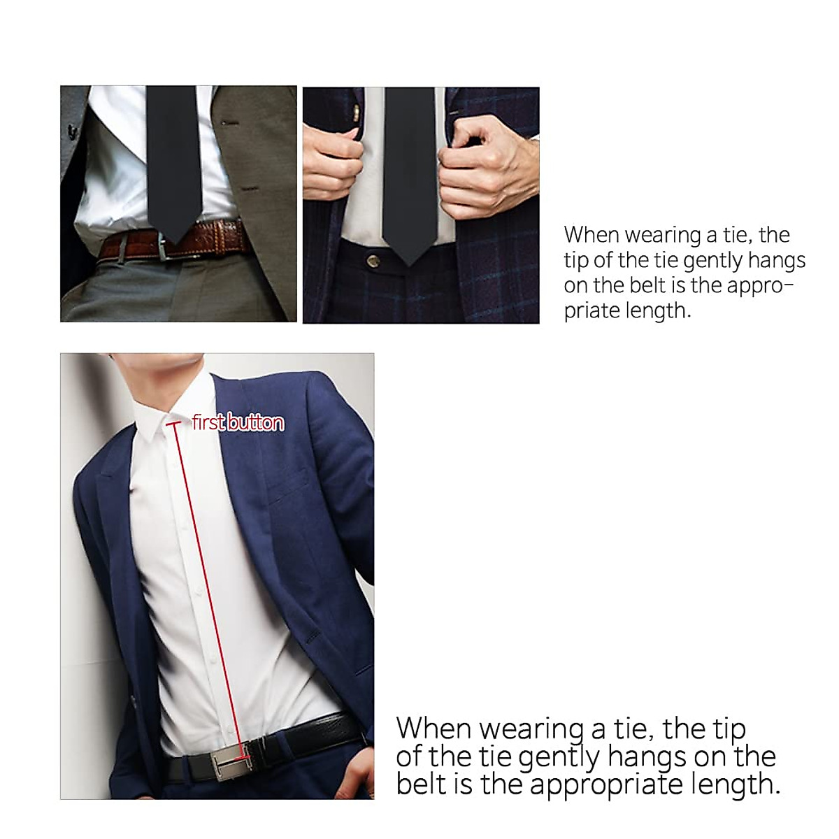 AONELAS NEOVAT Men and Woman Tie black Auto Automatic necktie 3 sizes