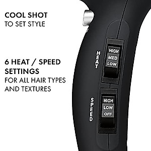 Hot Tools Pro Artist 1875W Turbo Ionic Dryer | Smooth, Frizz Free Blowouts (Black)