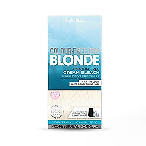 Knight & Wilson Color-Freedom Cream Hair Bleach Kit. Ammonia-Free Formula Lifts up to 8 Shades. Protects & Repairs While Lightening. Complete Hair Bleaching kit with Tint Bowl, Brush, Gloves & Cap