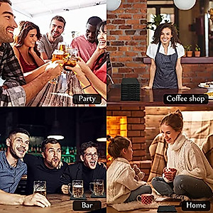 12 Pack 4 x 4 Inch Stone Coasters Bulk Cup Coaster Set, Personalized Engraving DYI Bulk Square Coasters with Anti-Scratch Bottom for Bar Kitchen Home