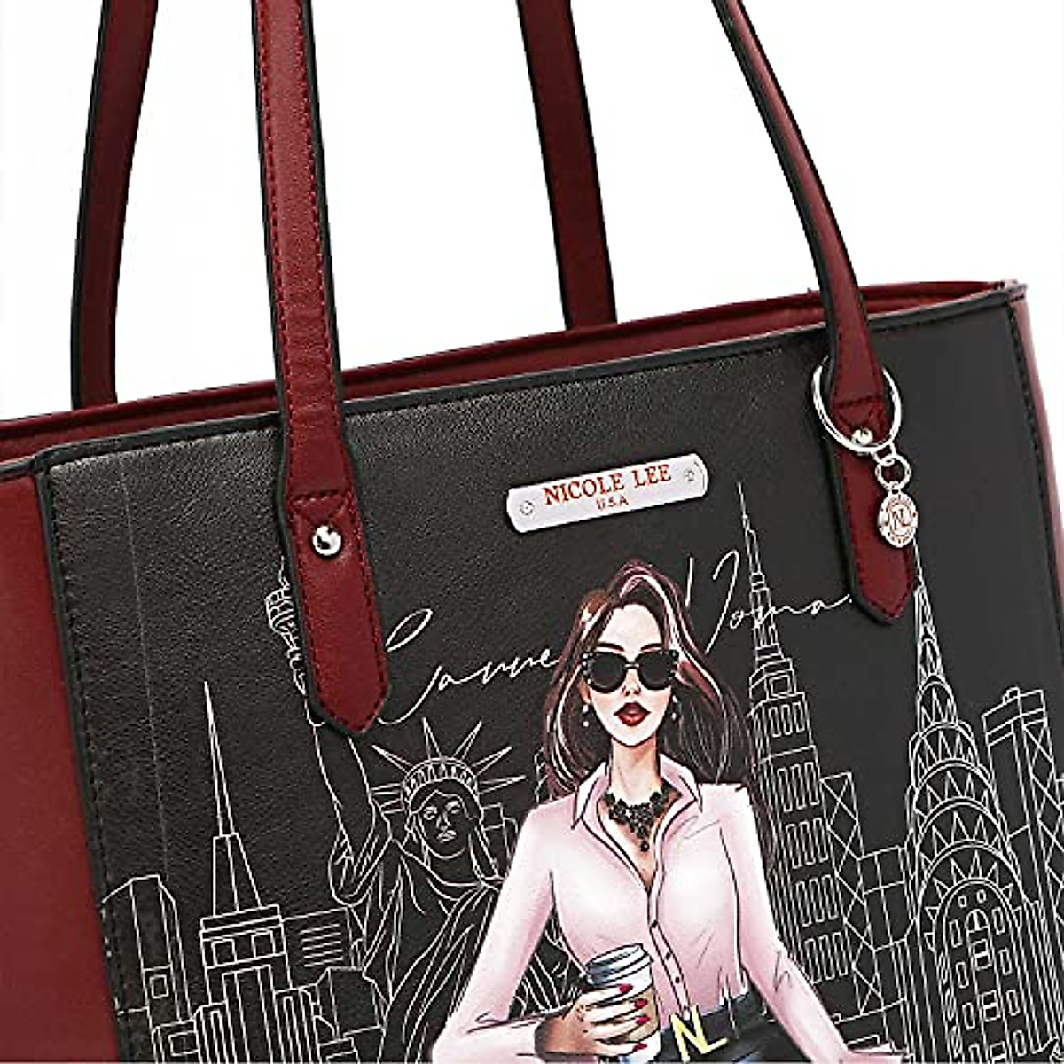 Nicole Lee Career Woman 3 Piece Set (Shopper, Mini Boston, Pouch)