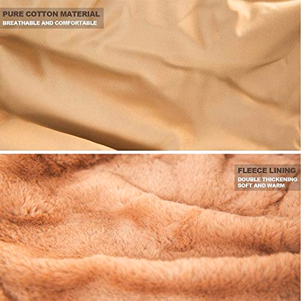 Toddler Fleece Jacket, Warm Cotton Baby Winter Coats, Kids Hooded Outerwear for Boys Girls