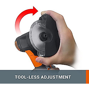 WORX 20V 3'' Cordless Mini Cutter WX801L.1 Compact Angle Grinder Tool w/ 2 Cutting Discs, 2.0Ah Battery & Charger Included