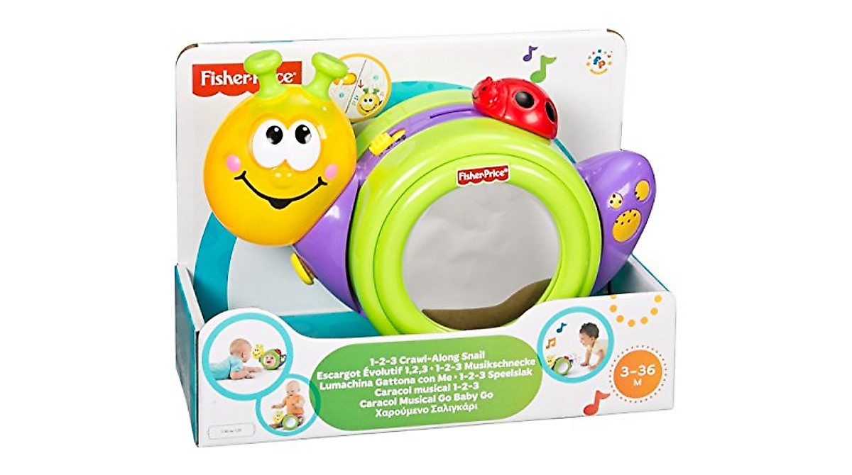 Fisher-Price Go Baby Go! Crawl Along Snail - Stimulating Baby's Skills