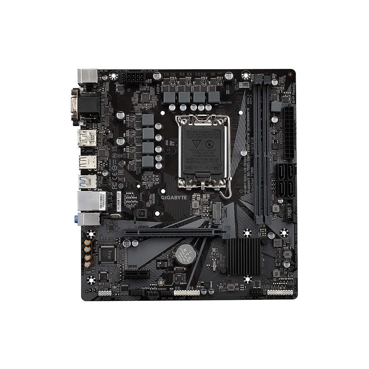 GIGABYTE H610M S2H DDR4 (H610/ Intel LGA 1700/ Micro ATX/ DDR4/ Single M.2/ PCIe 4.0/ USB 3.2 Gen1/ Realtek GbE LAN/Motherboard)