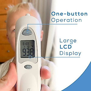Beurer Digital Ear Thermometer - Measures Body, Room & Object Thermometer for Babies, Toddlers & Adults, FT58