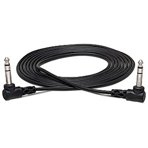 Hosa CSS-105RR Right Angled 1/4" TRS Balanced Interconnect Cable, 5 feet