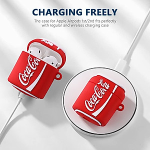 CULIPPA for AirPods 2 Case Cover for Airpods 2nd Generation Silicone Protective Case Cool Cartoon Skin Portable & Shockproof Design for Women Girls with Keychain for Apple Airpods 2/1 Charging Case