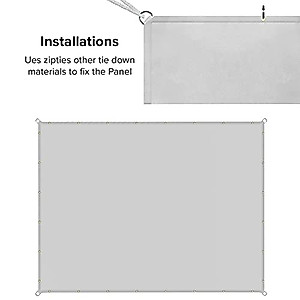 INFRANGE Waterproof Light Gray 3' x 15' Sun Shade Sail Pergola Replacement Straight Edge with Grommets, 95% UV Blockage UV & Water Resistant, for Outdoor Patio Garden Carport - Customized