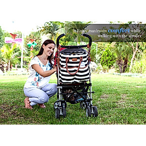 Kidnid Designer Baby Diaper Bag - Cotton Messenger Organizer Tote with Changing Pad, Black & White, 14-Inch