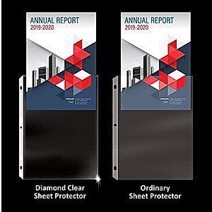 GOLD SEAL 50 Count Diamond Clear Sheet Protectors, Anti Glare Coating, Standard Durable Weight,8.5 x 11", Topload, 50 Pack