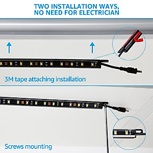 TORCHSTAR Smart LED Safe Lighting Kit, Voice & APP Control (6) 12 Inch Dimmable Linkable Light Bars, Compatible with Alexa, 900LM, 100-240V, for Under Cabinet Display Closet Showcase, 5000K Daylight