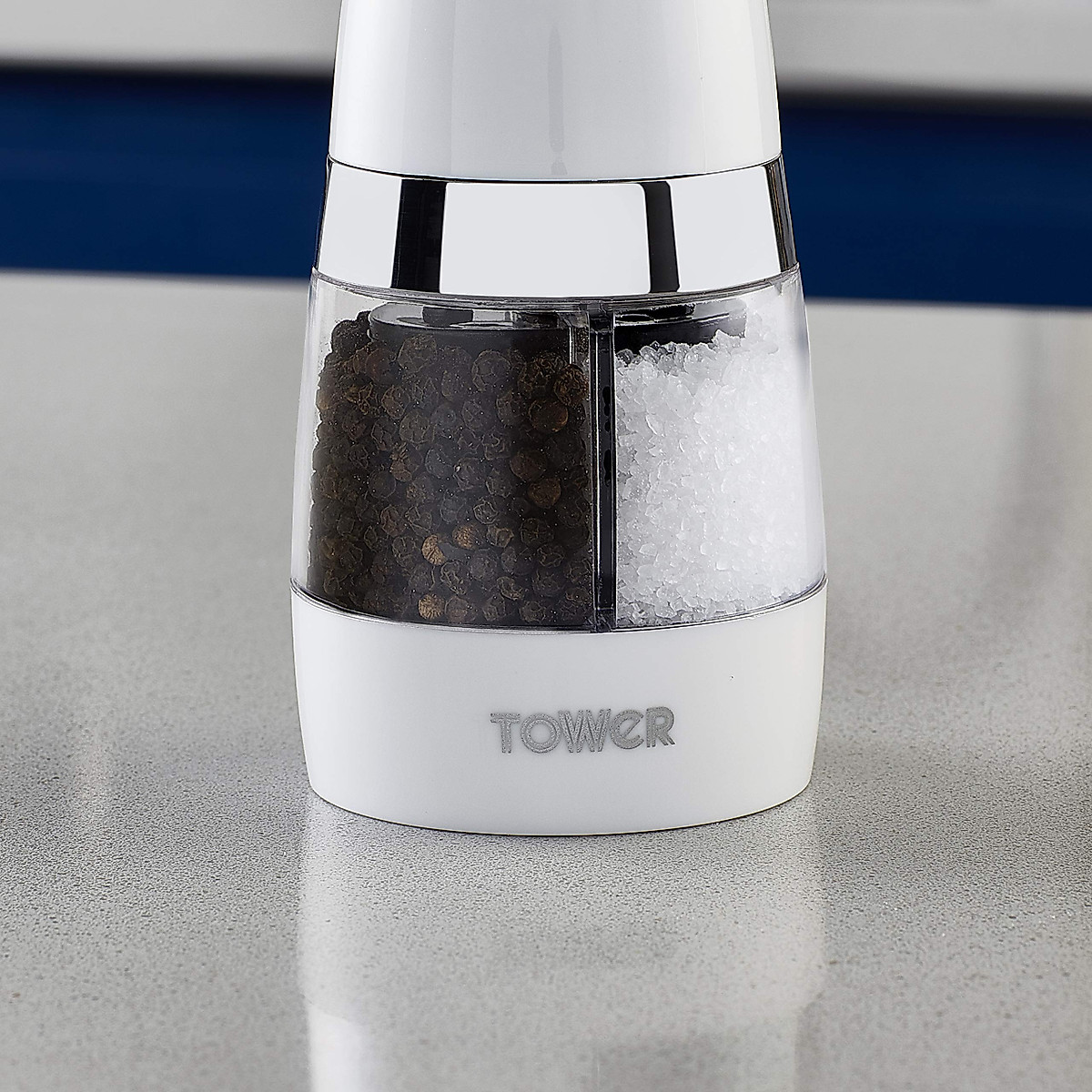Tower Duo Electric Salt/Pepper Mill, White
