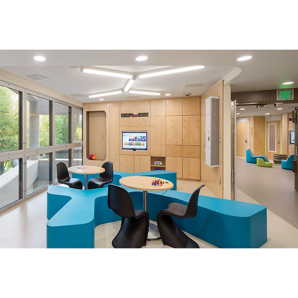 FAITHSAIL Linkable 4FT LED Wraparound Light 40W Flush Mount Garage Shop Lights, 4400lm, 4000K, 4 Foot Linear Wrap Ceiling Lighting Fixture for Workshop Office Kitchen, Fluorescent Replacement, 6 Pack