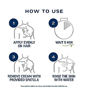 VEET 5 Min Sensitive Skin Hair Removal Cream For Men, Forget Shaving Cream & Painlessly Manscape, Body Cream & Hair Removal Gel For Chest & Back, Dermatologically Tested, 13.5 FL OZ w/ Spatula