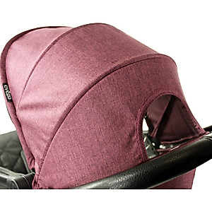 Evezo Channy Lightweight Roll 'N' Go Folding Travel Stroller- Gray (Dusty Rose)