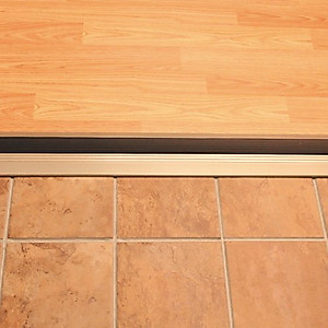 M-D Building Products 49004 3-3/4-by-3/4-by-36-Inch Deluxe Low Threshold with Vinyl Seal, Satin Nickel Finish