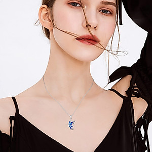 AOVEAO Butterfly Necklace,925 Sterling Silver Hypoallergenic Butterfly Necklace Jewelry for Sensitive Ears Mother Day Gift for Women Girlfriend Butterfly Lovers with Gift Box