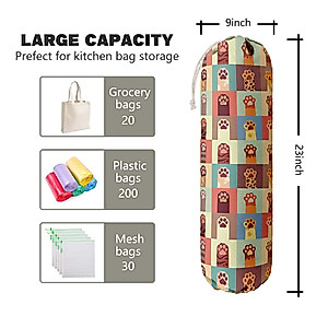Cat Pattern Grocery Bags Holder Organizer For Shopping Bags，Wall Mount Plastic Bags Storage Container Dispensers, Pet Lovers Home Kitchen Gifts For Women, Family, Friends, Cat Dad, Cat Mom